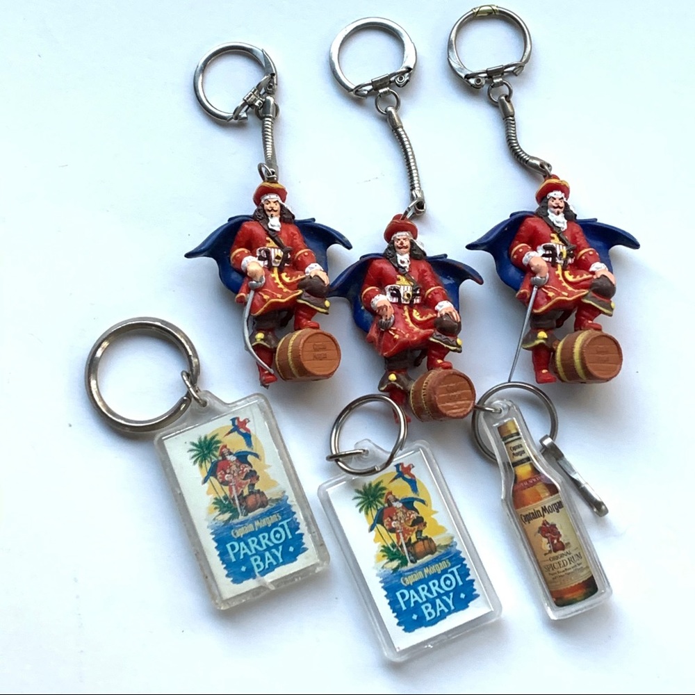 Vintage Captain Morgan Advertising Keychains-Rum - Gem